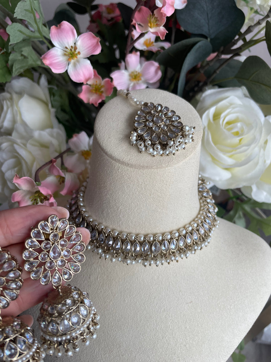 Antique Indian jumaka| Bridal Indian Necklace Jewelry Set – Mia ...